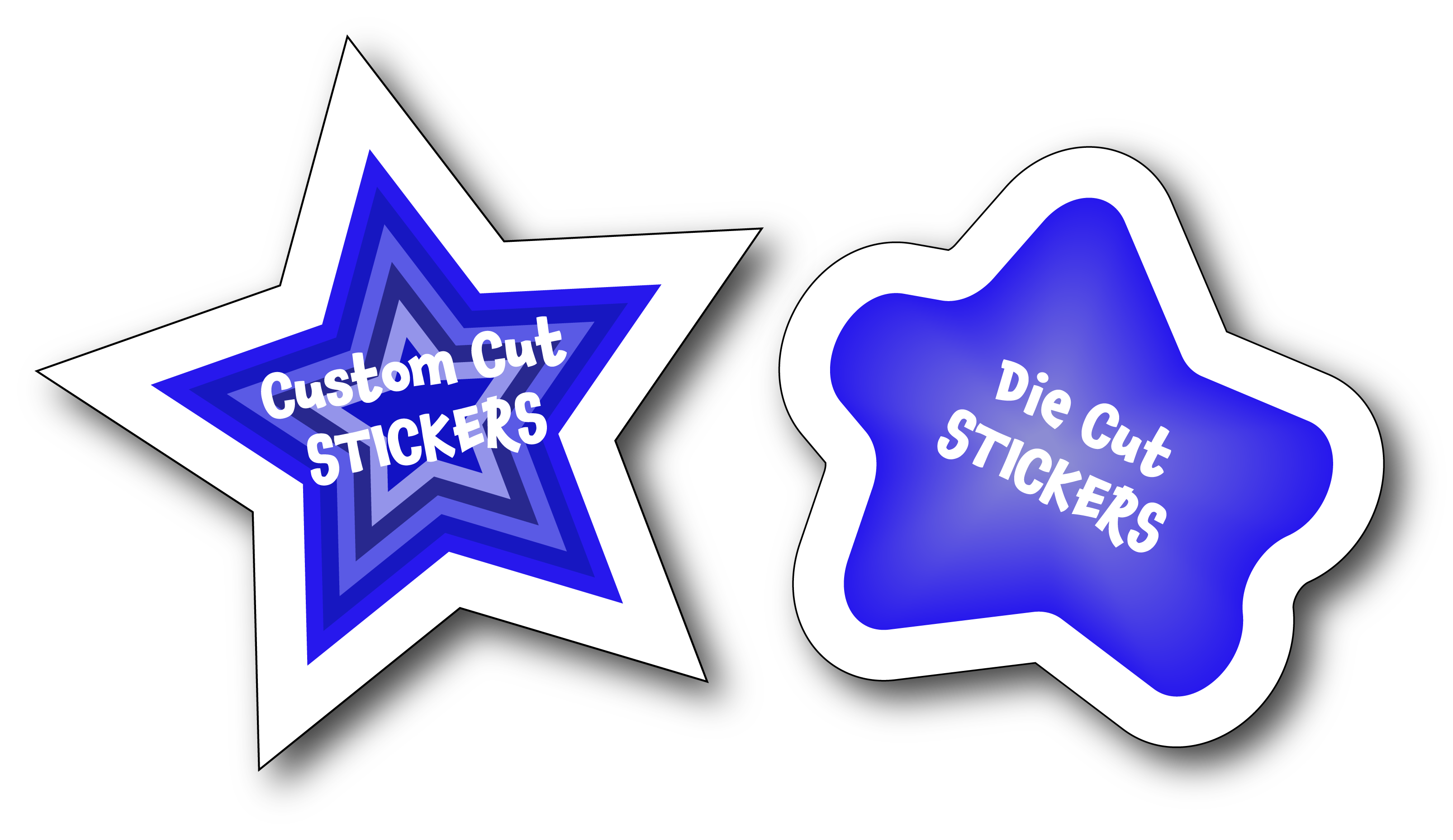 Matte Laminate Custom Shape Die Cut Stickers – Shirting Spree